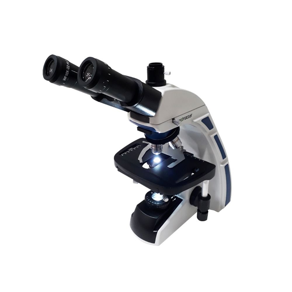 Microscópio Trinocular Plan Blue 1000X Ótica Infinita BLUE1000-T-I-L-BI ...